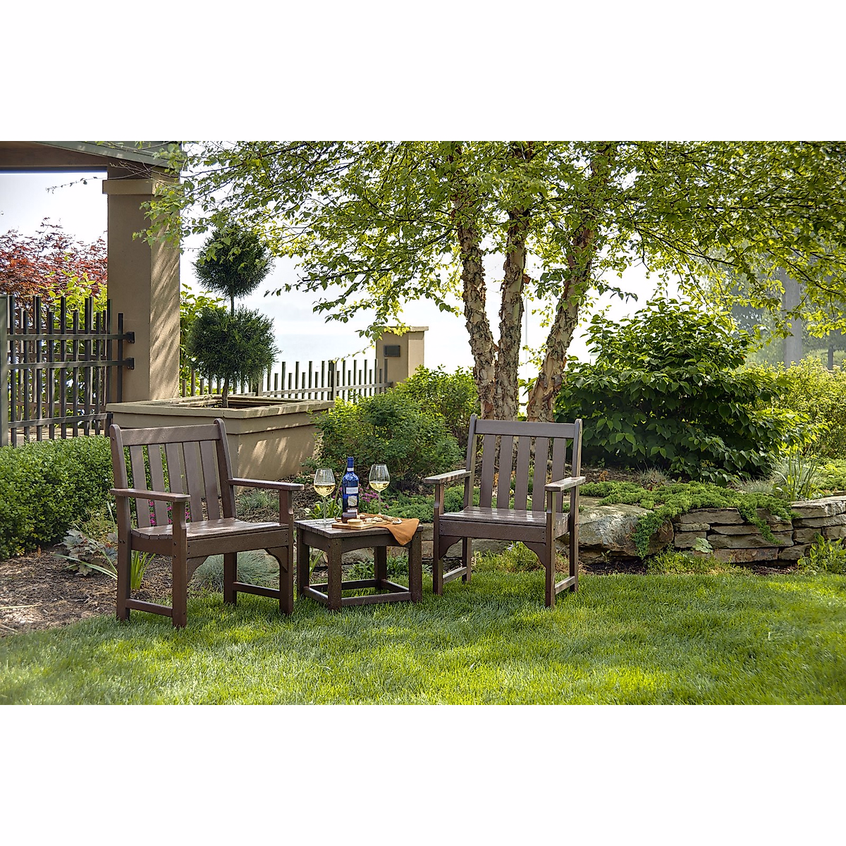 POLYWOOD Vineyard Arm Chair, Teak
