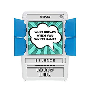 100 PICS Riddles Travel Game - Guess 100 Riddles | Flash Cards with Slide Reveal Case | Card Game, Gift, Stocking Stuffer | Hours of Fun for Kids and Adults | Ages 5+