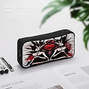 Graffiti on A Brick Wall Two Women Pencil Case Pencil Pouch Coin Pouch Cosmetic Bag Office Stationery Organizer