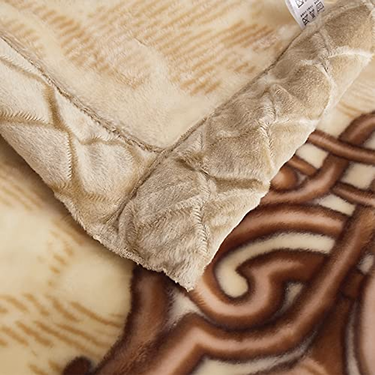 LGYKUMEG Warm Winter Fleece Plush Throw Blanket 71" × 87", Silky Soft and Warm, 2 Ply Reversible Raschel Throw,180×220cm3kg.