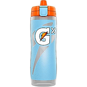 Gatorade Gx Hydration System, Non-Slip Gx Squeeze Bottles Or Gx Sports Drink Concentrate Pods (Pack of 1) & Gx Hydration System, Non-Slip Gx Squeeze Bottles Neon Yellow Plastic, 30 Oz