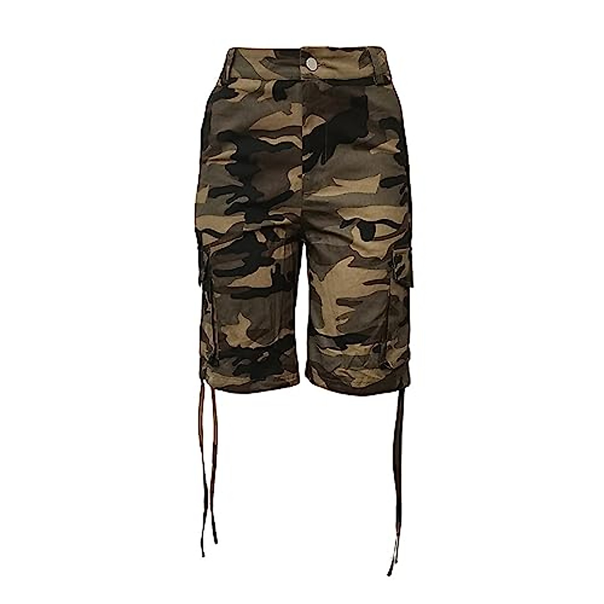 booty shorts for women sexy slutty butt lift Womens Bermuda 7" Shorts Camo Print Elastic Waist Pocketed Casual Shorts Summer Fashion Workout Cargo Shorts for Ladies Army Green 2XL