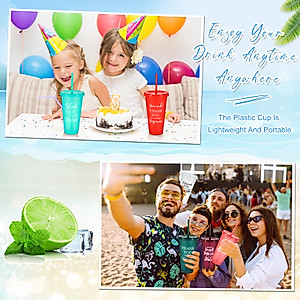 Gerrii 24 Pcs Appreciation Tumbler Bulk for Employee Coworker Thank You 24oz Glitter Plastic Cups with Lids and Straws Reusable Iced Coffee Travel Mug Inspirational Gifts for Birthday (Multi Colors)