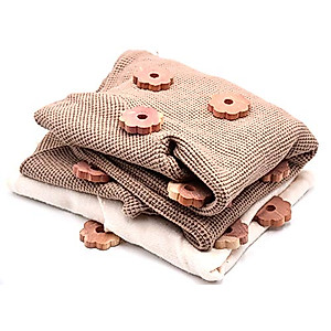 Wahdawn Aromatic Cedar Blocks for Clothes Storage, 100% Natural Cedar Hanger Rings & Hearts Blocks, Storage Accessories Closets & Drawers (40)