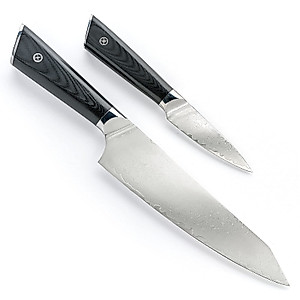 Mercer Culinary Premium Grade Super Steel 8-Inch Chef and 3.5-Inch Paring Knife Set, G10 Handles