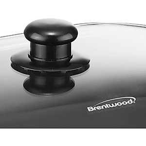 Brentwood SK-75 16-Inch Non-Stick Electric Skillet with Glass Lid, Black