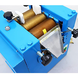 EQCOTWEA Laboratory Grinder Electric Three Roll Grinding Milling Machine 750W Ink Paint Pigments Miller Lab Application with Chilled Alloy Casting Rollers