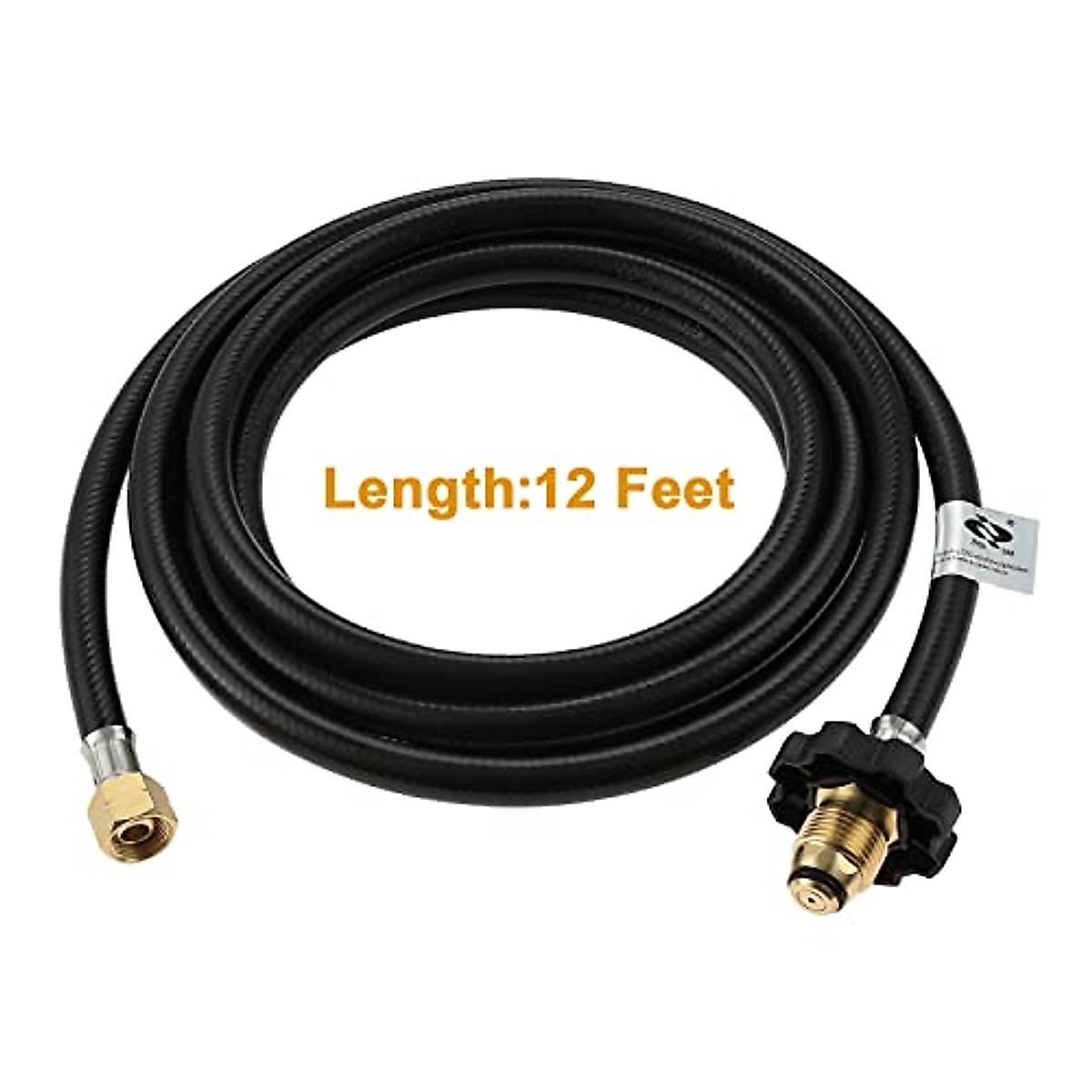 350PSI Soft Nose P.O.L Valve with 12FT Propane Torch Weed Burner Replacement Hose for Connection of Propane Tank to Propane Weed Burner Torch Head Burner