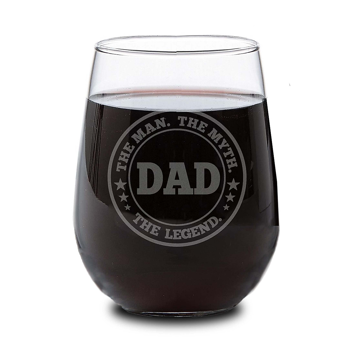 MYETCHEY Dad The Man The Myth The Legend, Wine Glass, Wine Glasses for Dad, Grandpa Wine Glass, Father's Day Gifts, Personalized Wine Glass