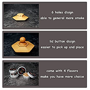 NERO Cocktail Smoker with 4Pcs Flavored Smoking Wood Chips Wood Chips for Whiskey,Bourbon,Drink ,Meat,Cheese,Dried Fruits,Salt,Bourbon Smoking Accessories,Gift for Dad Huasband Men