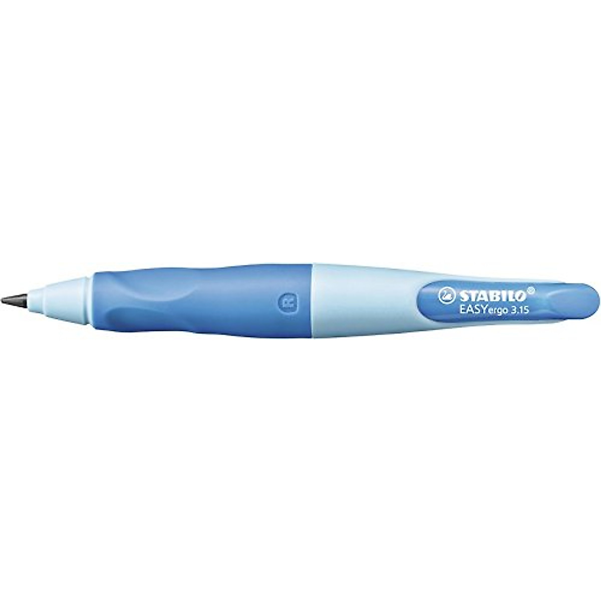 Handwriting Pencil - STABILO EASYergo 3.15 - Right Handed - Light Blue/Dark Blue + Sharpener