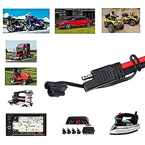 SAE to SAE Extension Cable 10FT 16AWG Quick Disconnect SAE 2Pin Connector Solar Panel Power Connect Plug