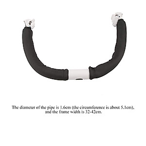 Baby Stroller Bumper Bar, ,Armrest, Handle, Crossbar Accessories Humane Design Baby Stroller Handle for Baby Carriage(black)