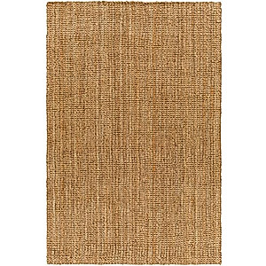 Hauteloom Ilana Jute Living Room, Bedroom Area Rug - Transitional, Traditional - Faded Driftwood,Chocolate Brown,Dark Brown - 8'6" x 11'6"