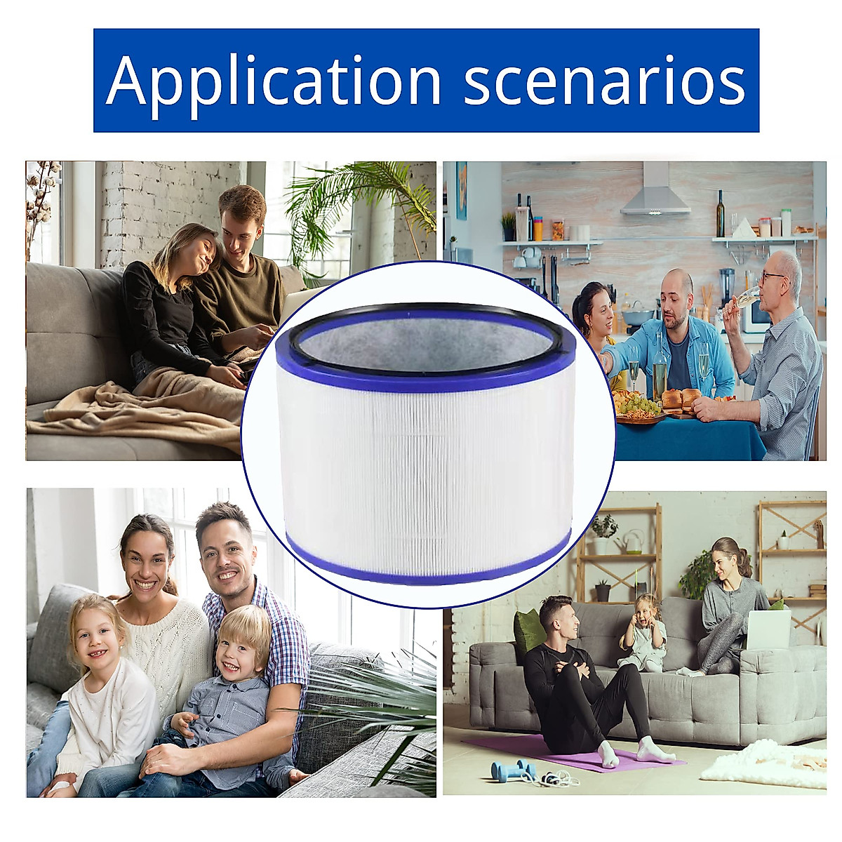 LIANRUN Replacement Filter for Dyson HP00 HP01 HP02 HP03 DP01 DP02 DP03 HEPA Compatible with Desk Replace Part # 968125-03 for Dyson Pure Hot Cold Link Fans
