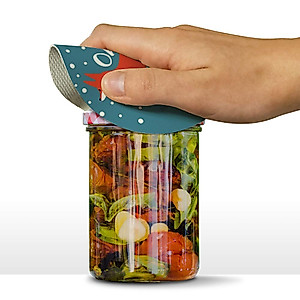 Oh For Fox Sake Funny on Teal Round Rubber Non-Slip Jar Gripper Lid Opener