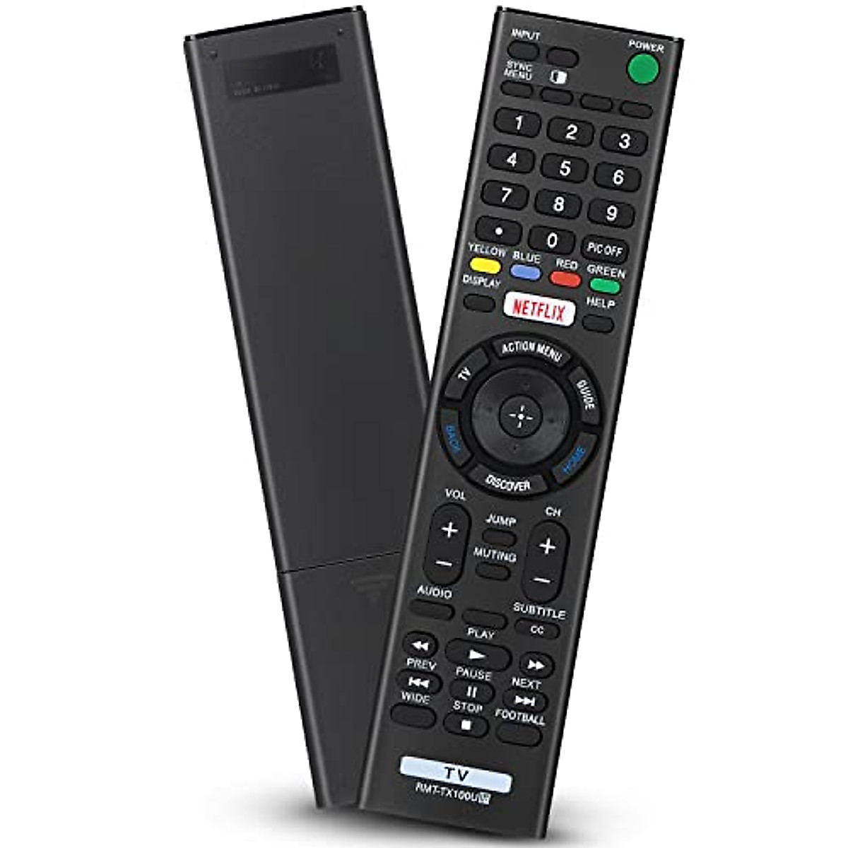 Gvirtue RMT-TX100U Universal Remote Control Replacement for Sony-TV-Remote All Sony LCD LED UHD HDTV Bravia Smart TVs with Netflix Button