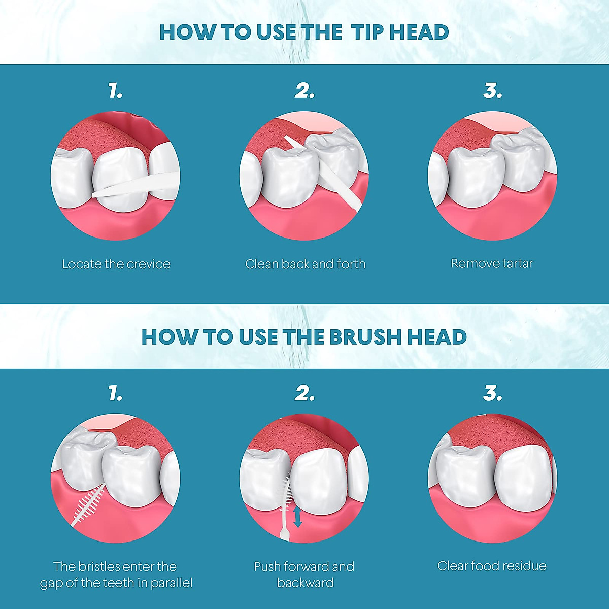 Healifty 200pcs Plastic Toothpicks Double-Ended Toothpicks Brush Teeth Sticks Teeth Cleaning Tool Portable Oral Care Tooth Picks