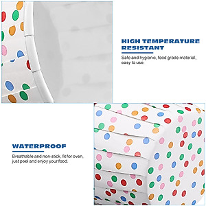 Cabilock 100Pcs Paper Ice Cream Cups Disposable Dessert Bowls with Dots Paper Cake Baking Cup Party Supplies