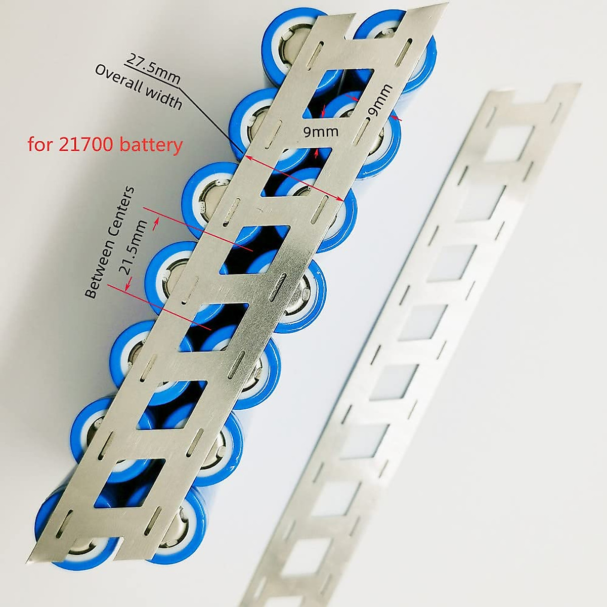 SUIDI Pure Nickel Strip 2P 0.15/0.2x27.5x21.5mm for Li Cell Battery spot Welding,21700 Battery Nickel Strip 2p spot Welder (0.2x27.5x21.5 2M)