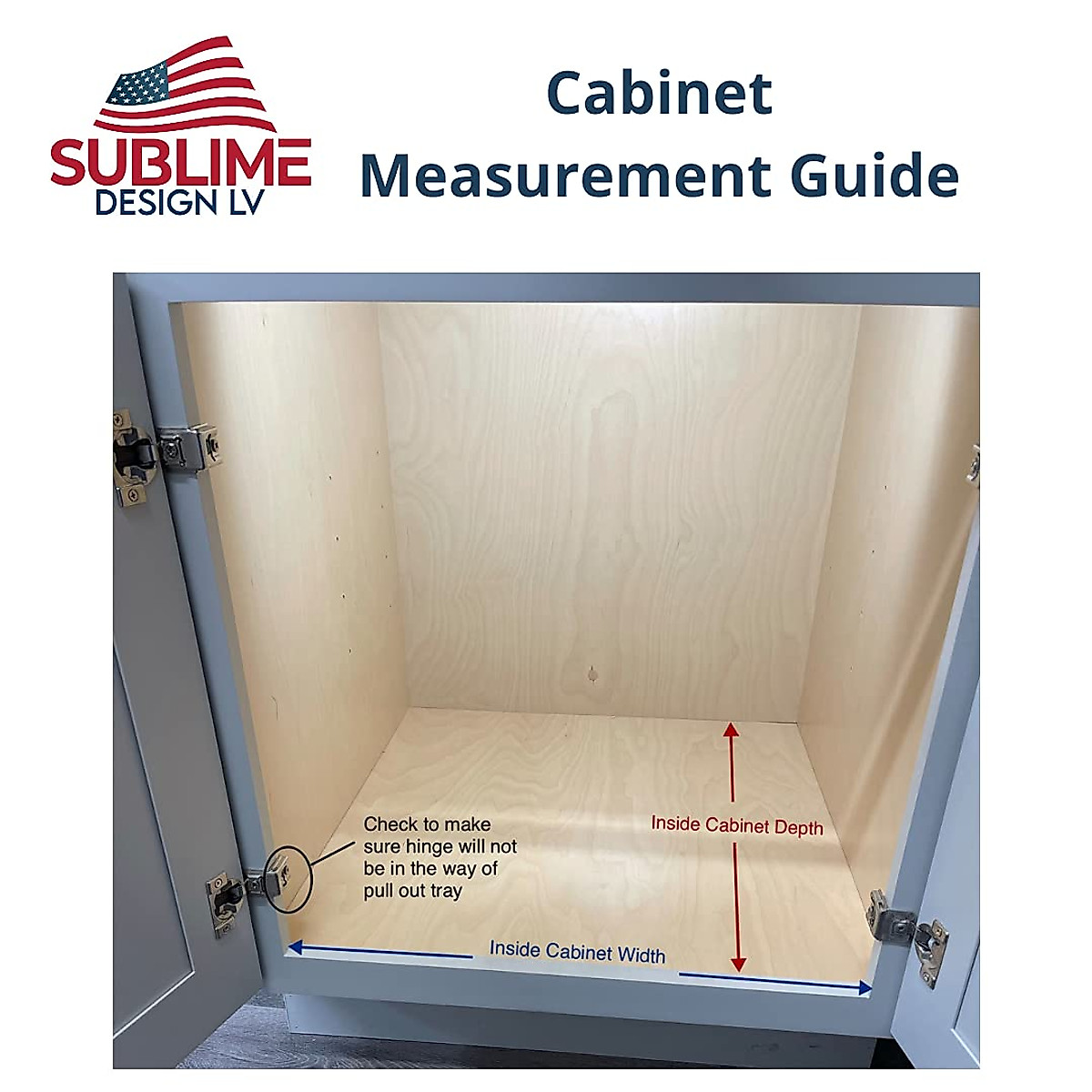 Sublime Design | 15" Wide | Pull Out Tray | Baltic Birch Drawer for Kitchen Cabinets | Slide Out Shelves | Roll Out Cabinet Organizer