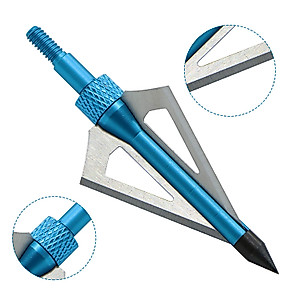 KLY-Archery Hunting Arrows Hunting Broadheads 3 Blade Arrow Archery Compound Bow Beast Aftershock(12pcs)