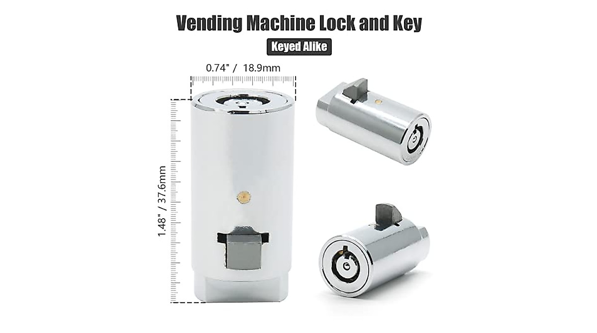 Secure Qjaiune Vending Machine Lock & Key Set