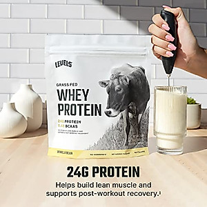 Levels Grass Fed 100% Whey Protein, No Hormones, Vanilla Bean, 1LB