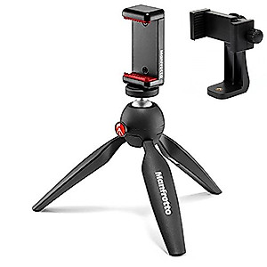 Manfrotto Stand for Universal Cell Phone, with A Bonus ZAYKiR Adapter, Rotates Vertical and Horizontal