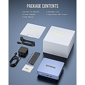 GMKtec Mini PC Windows11 Pro, AMD Ryzen 7 5800U(1.9-4.4GHz) Mini Desktop Computers, 16GB DDR4 512GB M.2 2282 PCIe SSD, Micro PC with Dual 4K@60Hz HDMI, WiFi 6E,BT5.2, Type-C for Gaming Business Home