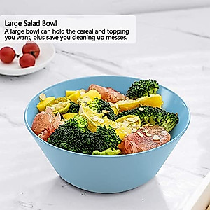 32 Ounce Cereal Bowls, Unbreakable Wheat Straw Fiber Bowl, Lightweight Kitchen Bowls Microwave & Dishwasher Safe BPA Free Bowls, E-Co Friendly Bowls Set for Cereal, Salad,Oatmeal, Soup,Snacks -6 Color