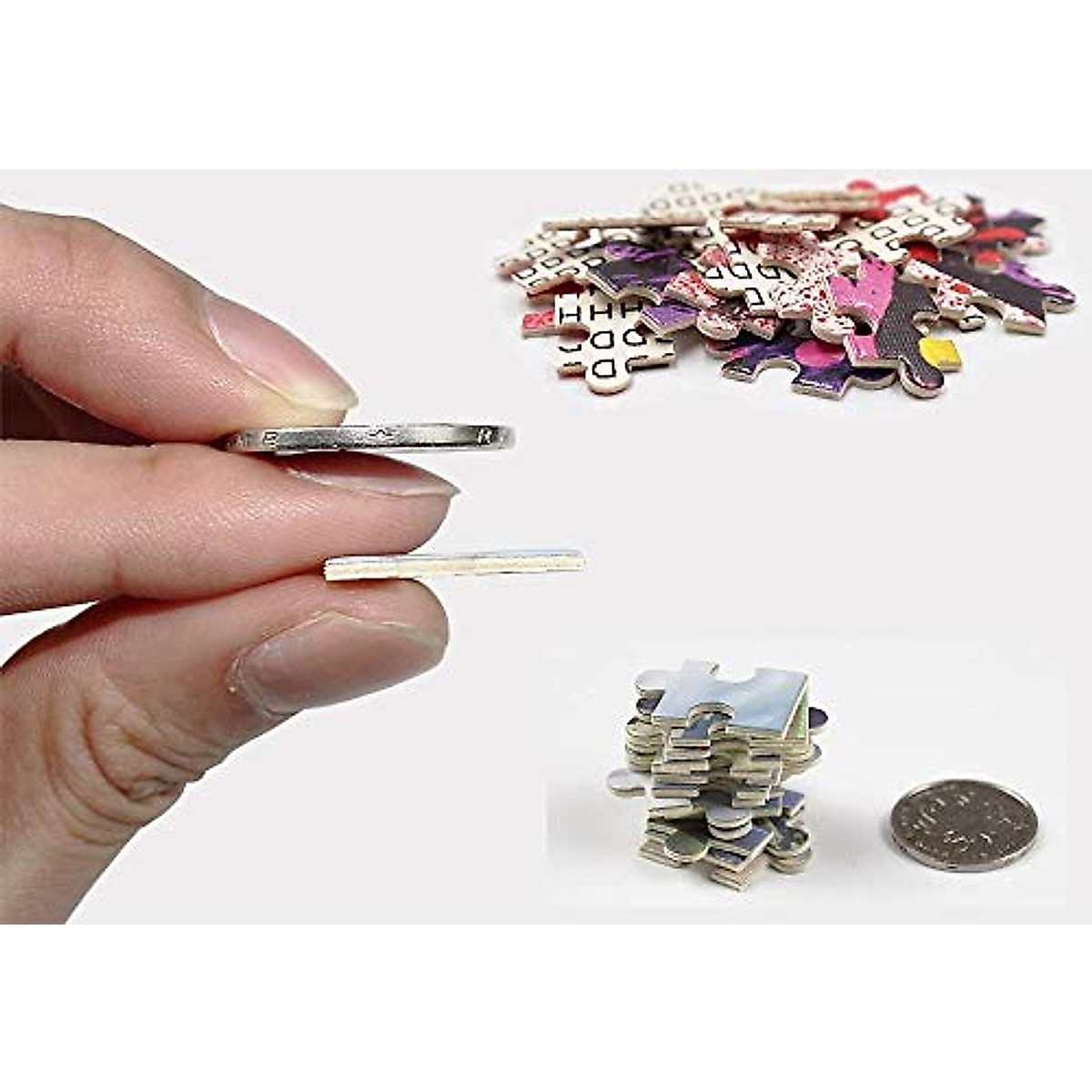 Funnybox Blue Kimono Beauty Paintings by Haruyo Morita- Wooden Jigsaw Puzzles 1000 Piece for Teens and Family