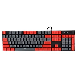 Pomya Mechanical Gaming Keyboard, 104 Key RGB Backlit Programmable Keyboard for PC Laptop, for Win 10, Win 8, Win 7, OS X, Win XP, for Vista, Ergonomic Design(Gray)