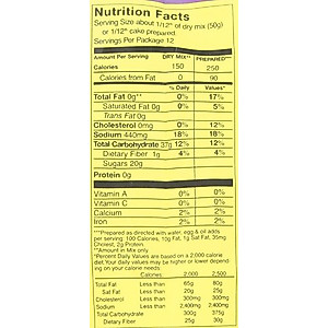 Pamelas Classic Vanilla Cake Mix, 21 oz