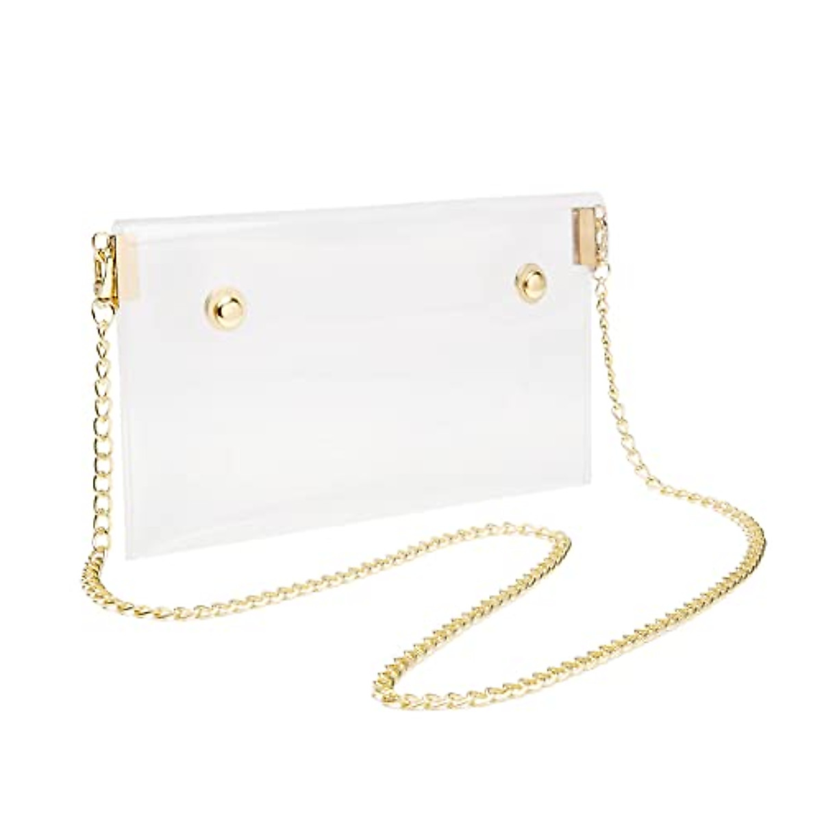 Afashor Women's Clear Crossbody Bag Transparent Shoulder Clutch Handbag with Chain