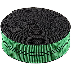 JEUIHAU 2.7 Inches x 65.6 Feet Sofa Elastic Webbing, Black Elastic Webbing Band, DIY Upholstery, Repair and Modification, Stretchy Spring Alternative, Sofa, Couch, Chair Webbing