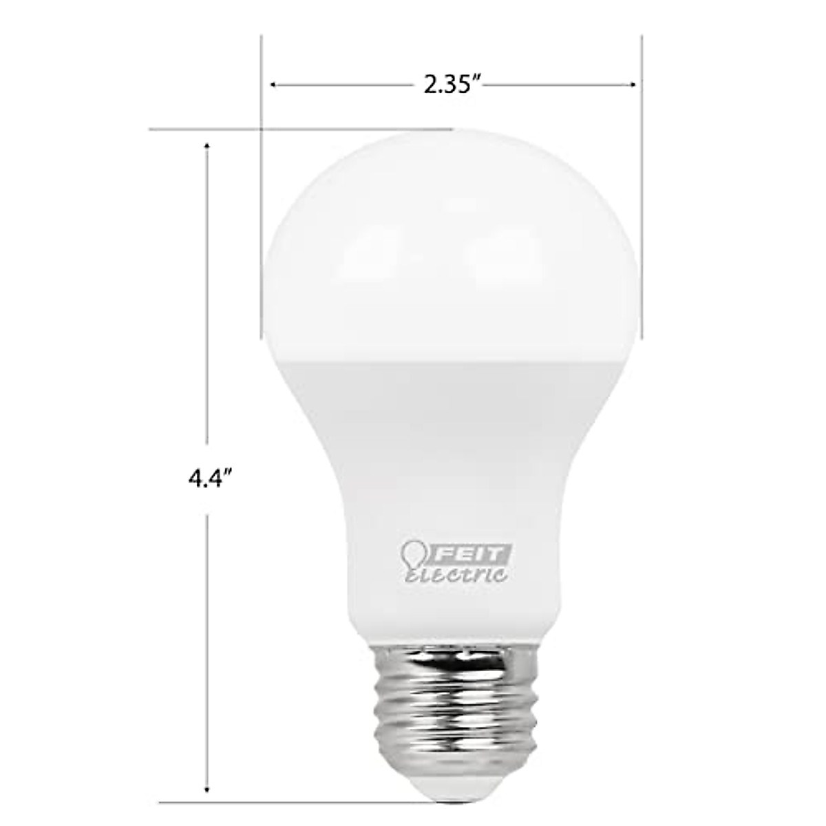 Feit Electric LED Light Bulbs, A19 60W Equivalent, Non-Dimmable, 800 Lumens, A19 LED Light Bulbs, E26 Base, 5000k Daylight, A19 LED Bulbs, 10 Year Lifetime, 1 Pack, A800/850/10KLED