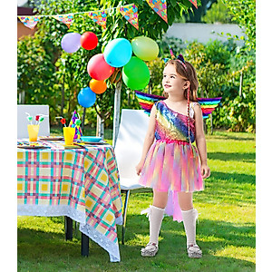 kuaima Girls Princess Dress up Trunk Set, Unicorn, Mermaid, Princess, Bride, Angel Pretend Play Costume Set for Toddlers Little Girls Ages 3-6 Years