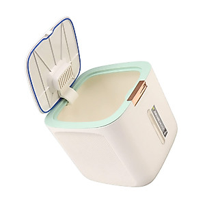 Rice Storage Container, 22.lb Food Storage Container with Lid and Measuring Cup, Moistureproof Cereal Grain Storage Box for Beans Grain Flour and Pet Food (Light Green)