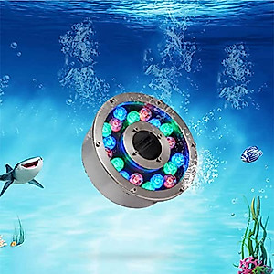 LED Swimming Pool Underwater Light - Submersible LED Fountain Light, IP68 Waterproof 12V Pond Lights LED Ring Underwater Fountain Light, for The Garden, Fountain Pool, Landscape Decoration