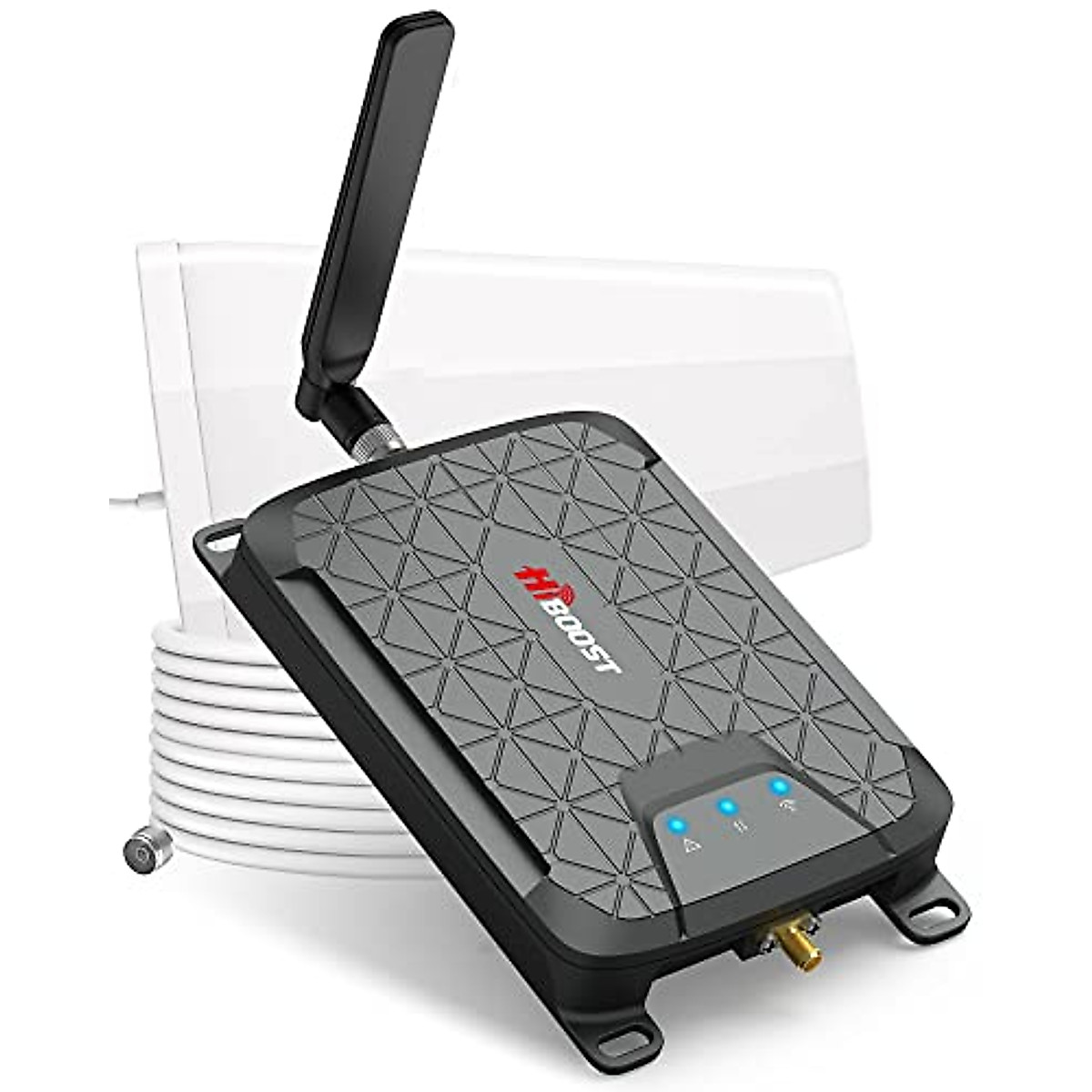 HiBoost Mini Cell Signal Booster for Verizon, AT&T, T-Mobile| Up to 1500 Sq Ft/One Room| High Power Outdoor Receiving Antenna| 5G/4G/3G LTE| Band 5, 12/17, 13|App Service + Install| FCC Approved