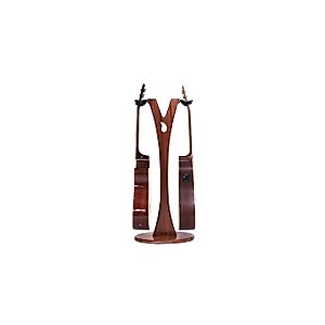 Ruach GS-1 Dual Acoustic and Electric Wooden Guitar Stand - Mahogany