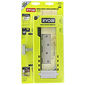 Ryobi A99HT2 Door Hinge Installation Kit/Mortiser Template Bundled with Ryobi A99DLK4 Wood and Metal Door Lock Installation Kit for Installing Deadbolts and Locksets