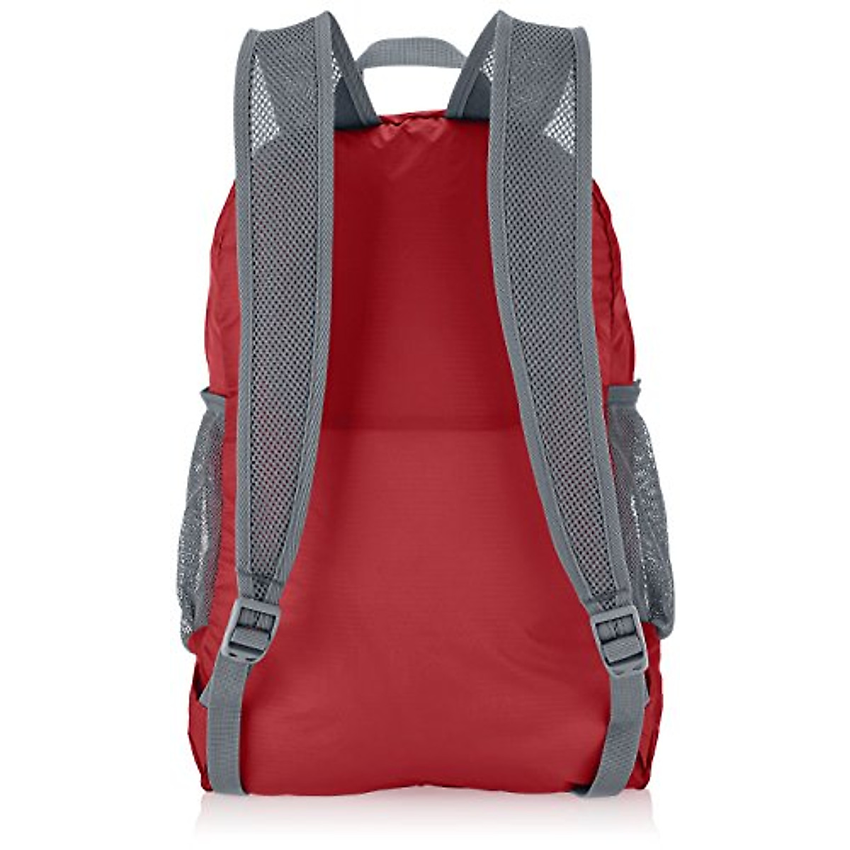 Amazon Basics Lightweight Packable Hiking Travel Day Pack Backpack - 17.5 x 17.5 x 11.5 Inches, 25 Liter, Red
