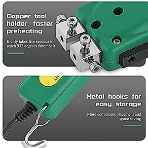 Huanyu Electric Hot Knife Rope Cutter Fabric Cutting Tool Kit 4 Blades Pro Fabric Cutter 600° C Heat Cutter 100W Heat Sealer for Sponge Cloth Board Webbing Continuous working