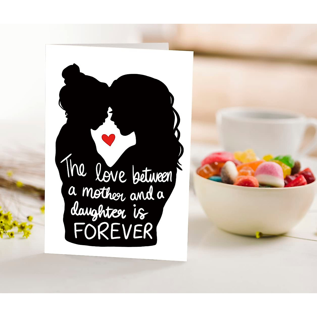 WLWLGLUCK Mothers Day Card From Daughter, Birthday Card for Mom, Mom Gifts for Mothers Day, Birthday Gift for Mother, Happy Mother's Day Card, Happy Birthday Card from Daughter, Holiday Card for Mom