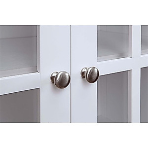 Convenience Concepts Big Sur Deluxe TV Stand with Storage Cabinets and Shelf for TVs up to 55 Inches, White