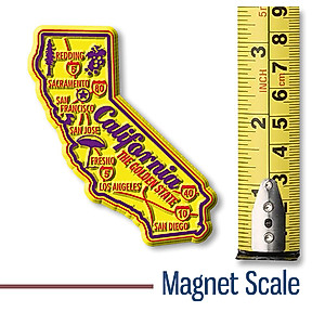 California Premium State Magnet by Classic Magnets, 2.6" x 3.2", Collectible Souvenirs Made in The USA