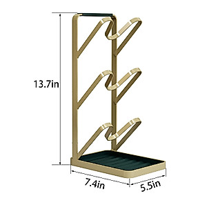 szxzy01 Lid Stand Lid Organizer Pot Lid Rack Holder for Utensils in Kitchen Cabinet Spatula Rack,Cutting Boards,Spoon Storage Gold