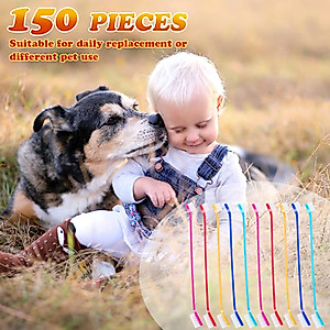 Nuenen 150 Pcs Dog Toothbrush Dual Headed Dental Brushes Puppy Tooth Brushing Kit Long Handle Dog Tooth Brush for Large and Small Dogs Cats Most Pets Teeth Cleaning Oral Care Supplies (Vibrant Color)